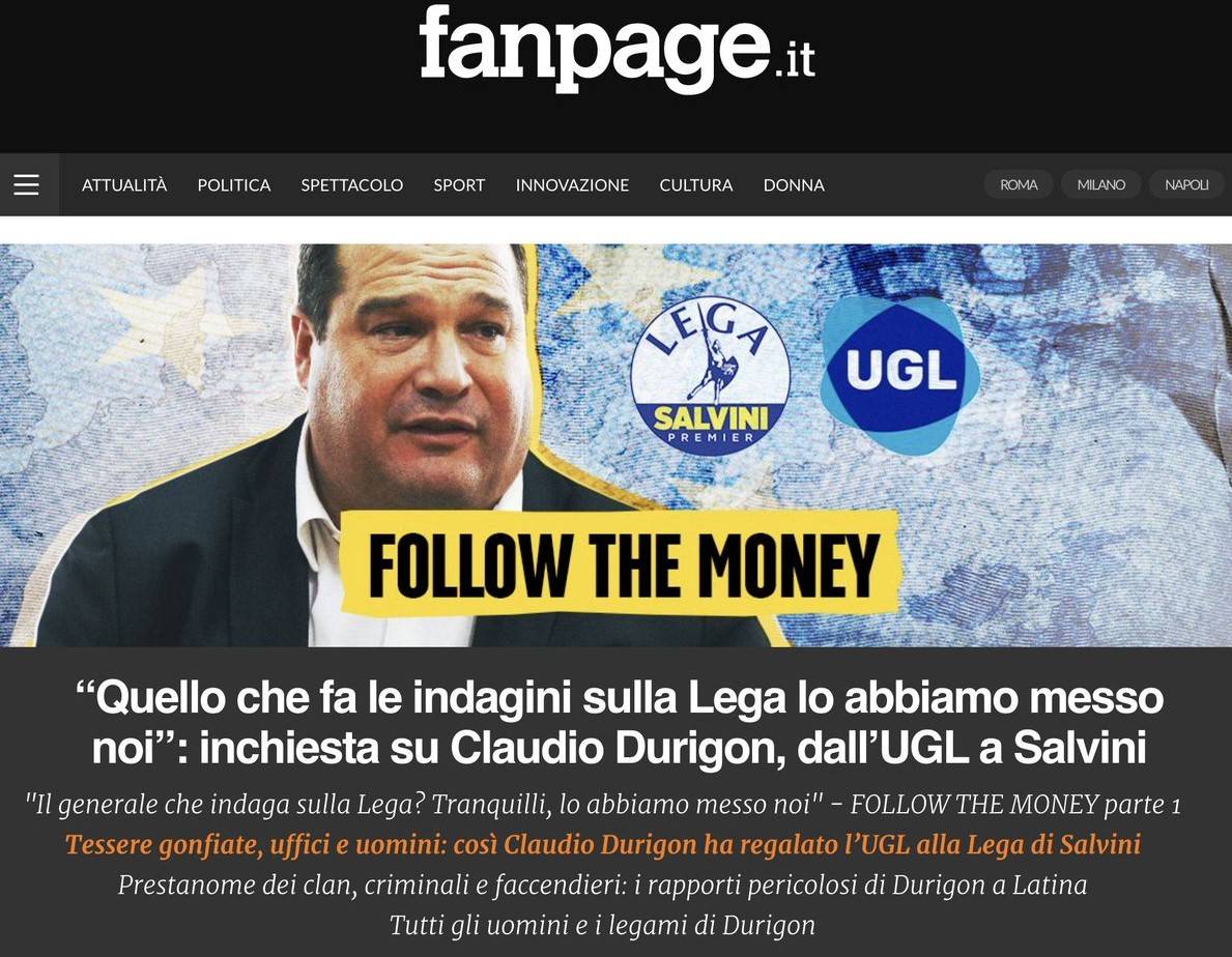 Chi è il sottosegretario Durigon? L'inchiesta di Fanpage: ombre di una ...